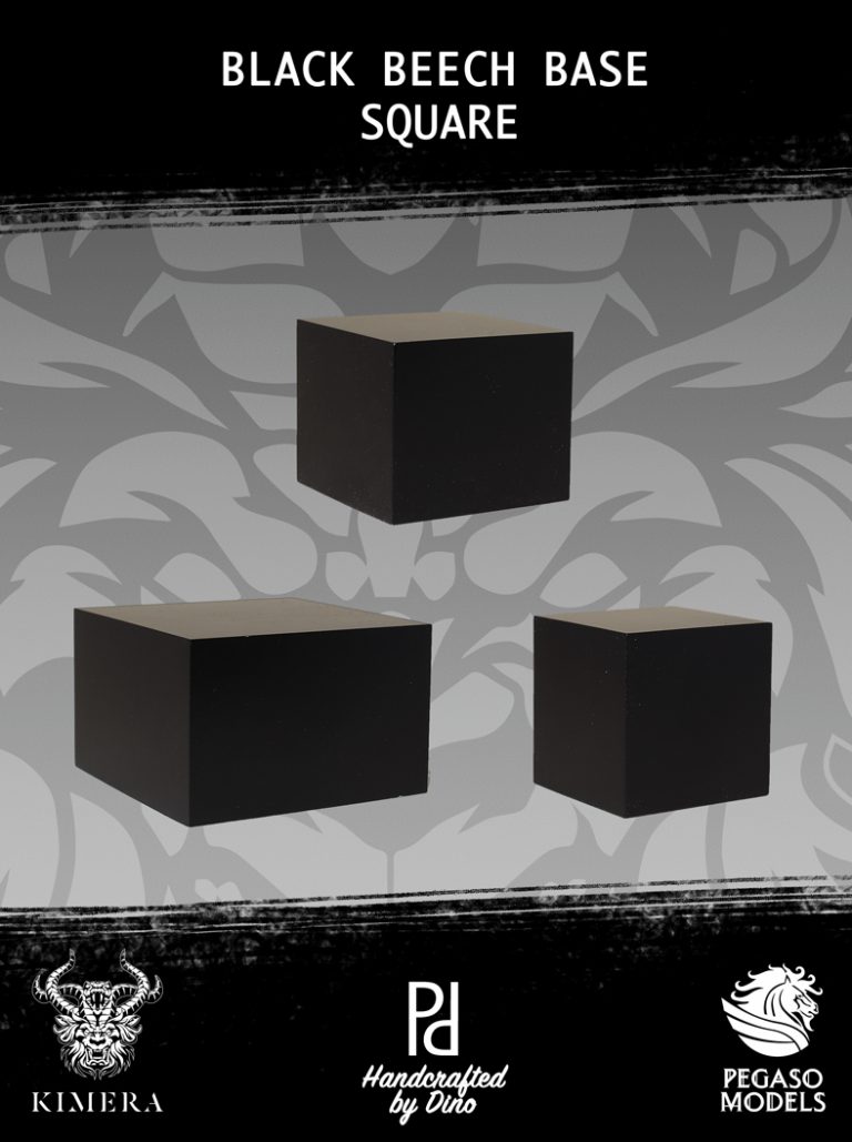 Black Beech Wood Base - SQUARE (various sizes) - Handcrafted by Dino ...