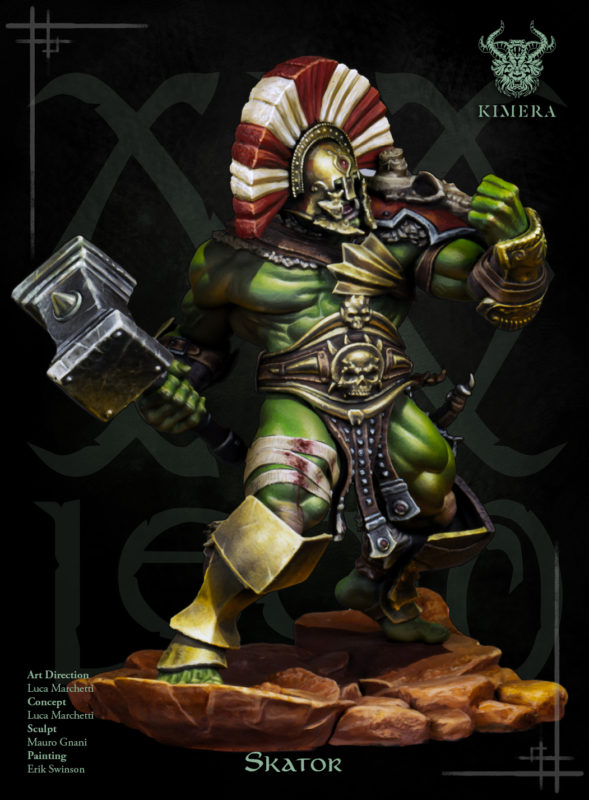 Orc Warrior Miniature – Skator 75mm Resin Multikit by Kimera